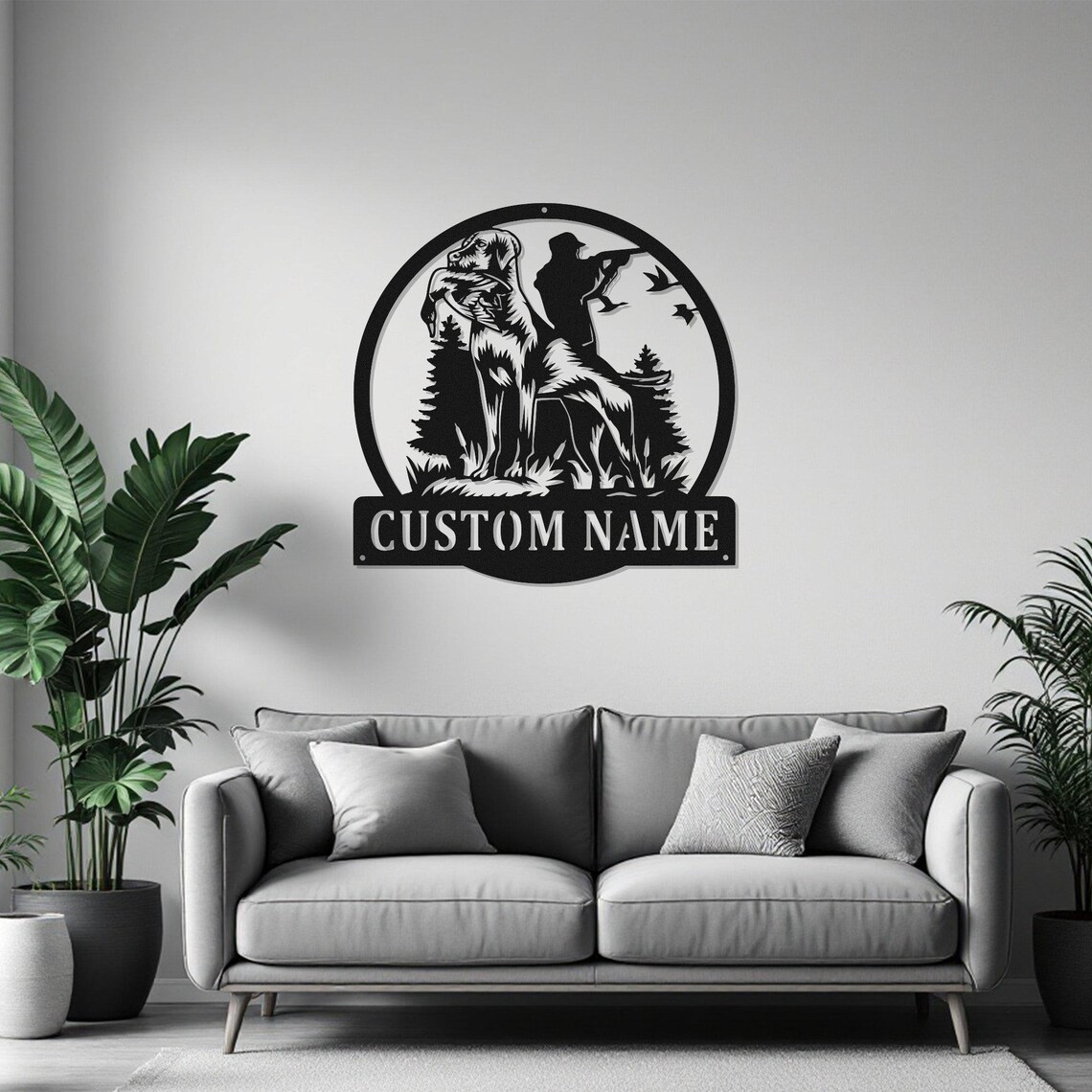 Custom Hunting Dog Metal Sign: Personalized LED Hunter Decor - Etsy