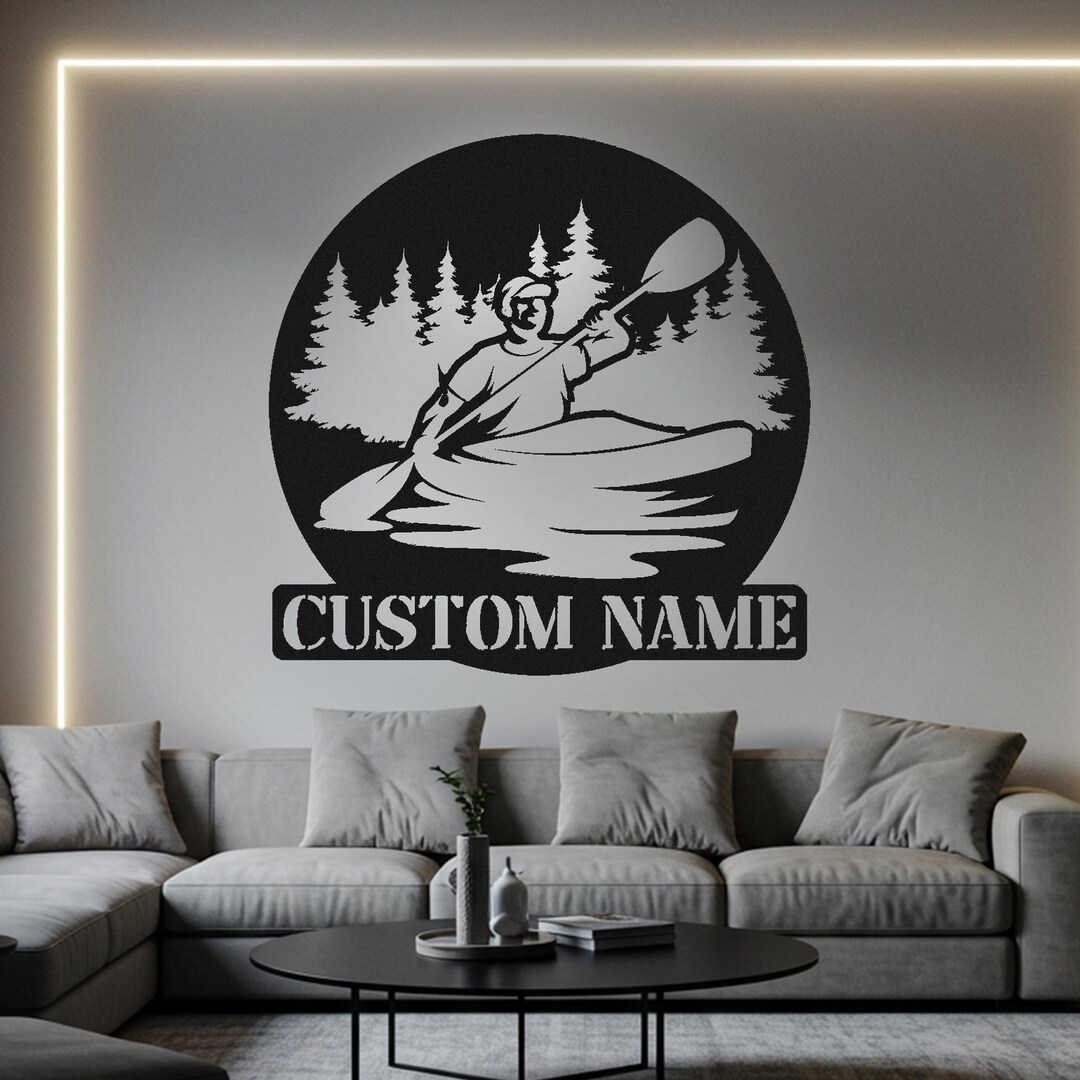 Custom Rowing Led Light Metal Wall Art Boat Racers Name Sign Home Decor ...