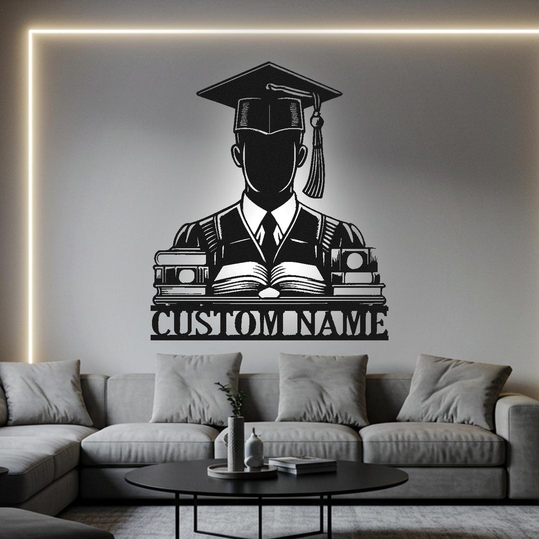 Psychology Graduation Custom Sign Led Light Metal Wall Decor ...