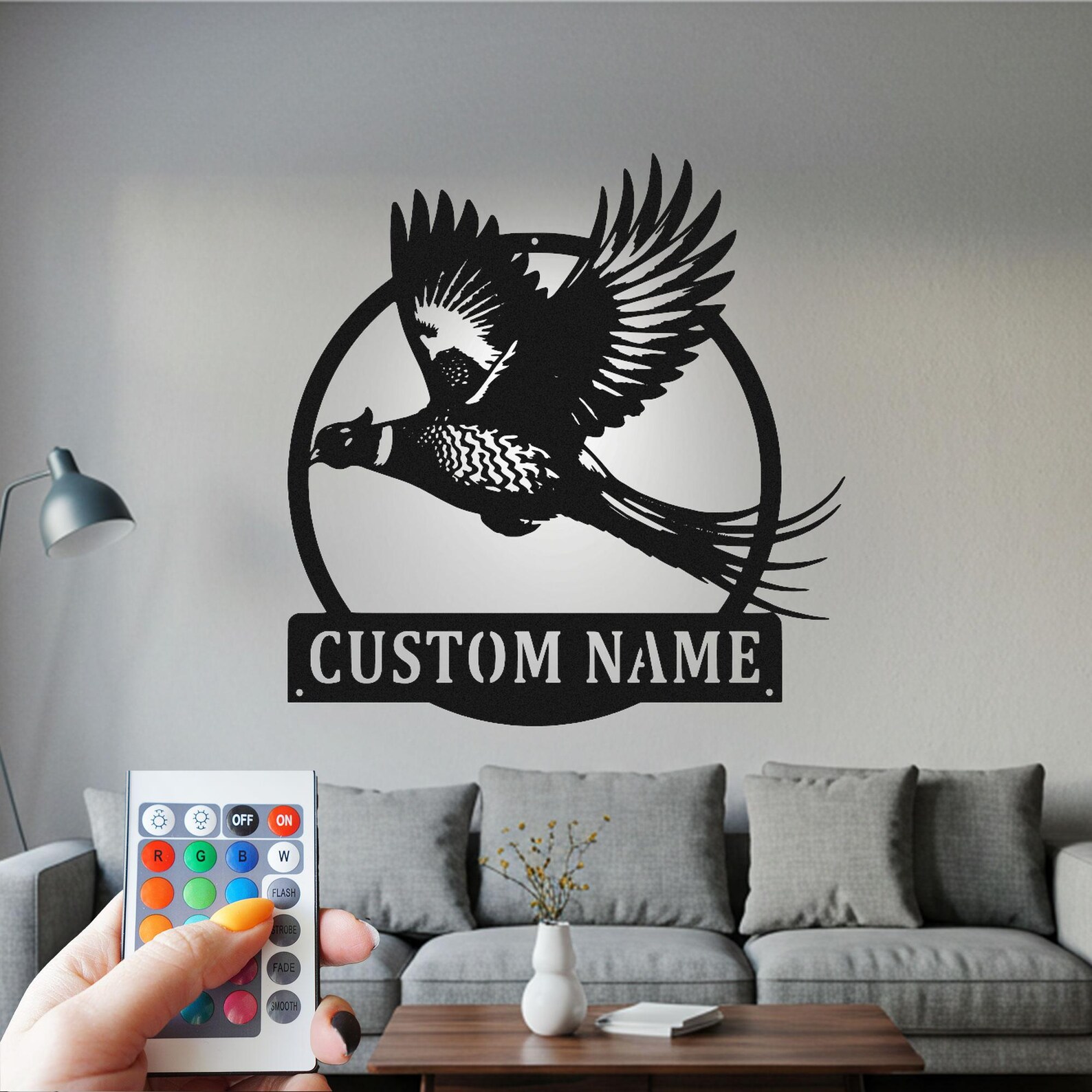 Custom Pheasant Metal Sign: Personalized LED Wall Decor - Etsy