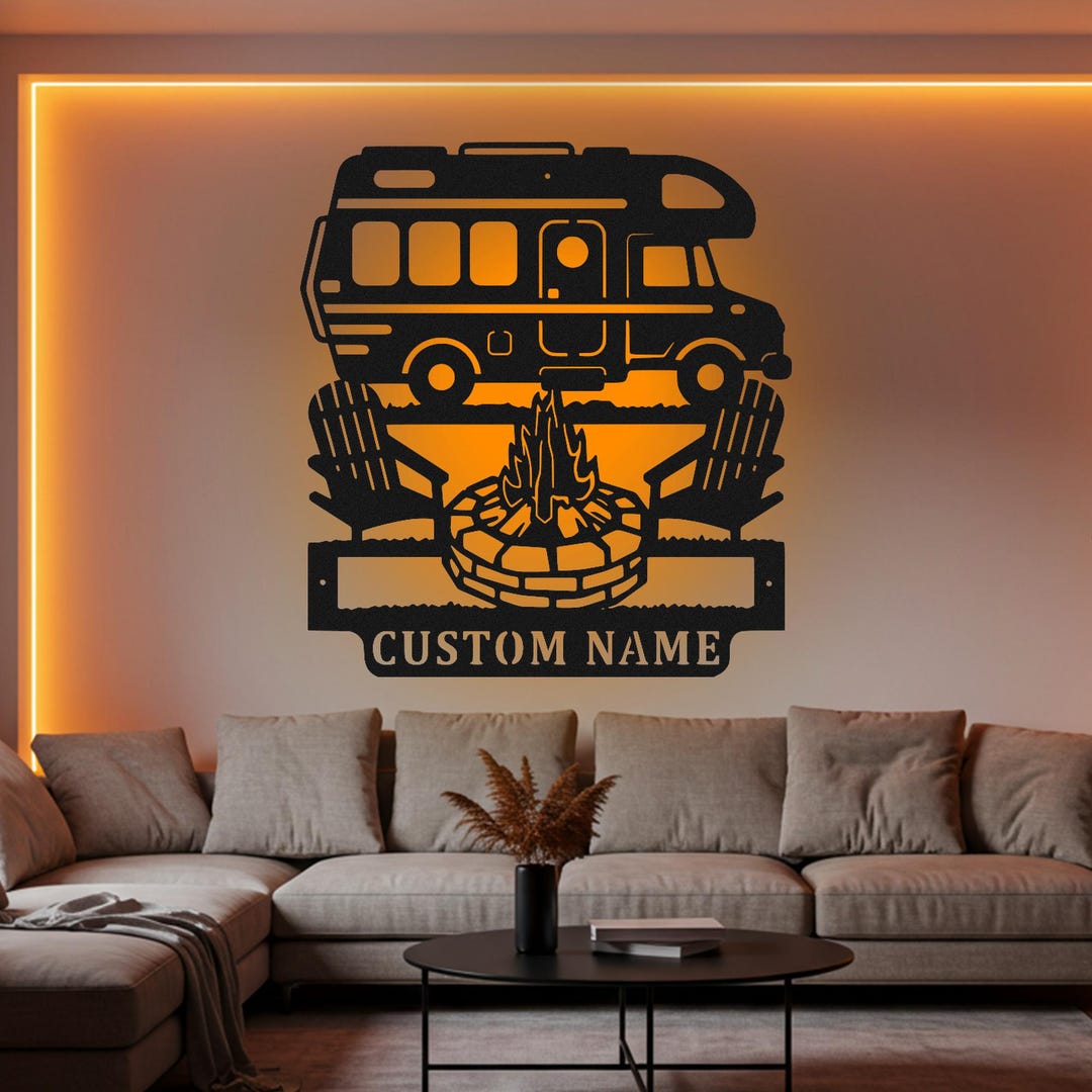 Personalized Motorhome Camper Metal Sign, Motorhome Metal Wall Art With ...
