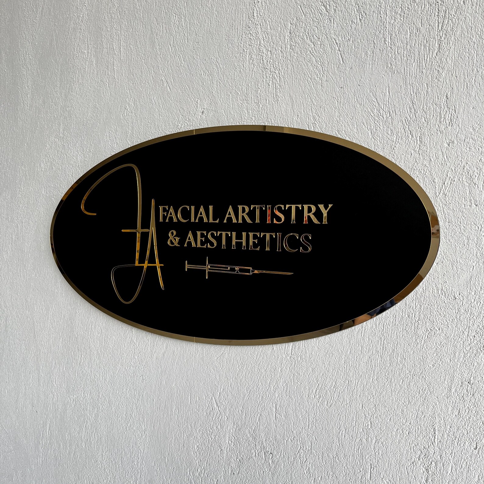 Business Mirror Logo Sign Acrylic Custom Logo Decoration Office Door ...
