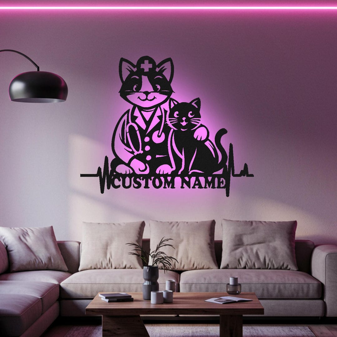 Custom Veterinary LED Metal Wall Art: Personalized Vet Gift - Etsy