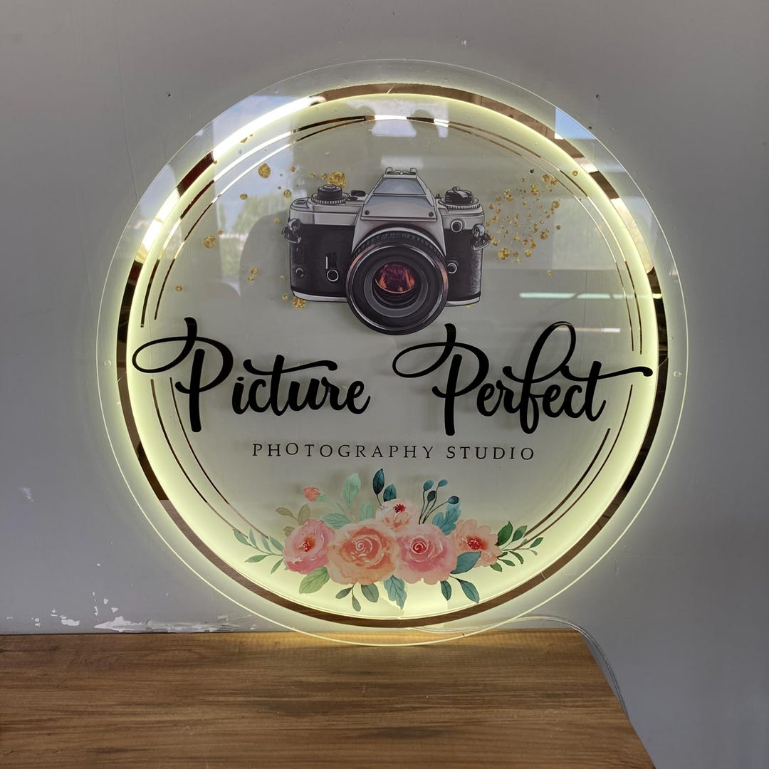 Business Neon Lights Mirror Logo Sign Acrylic Custom Logo Decoration ...