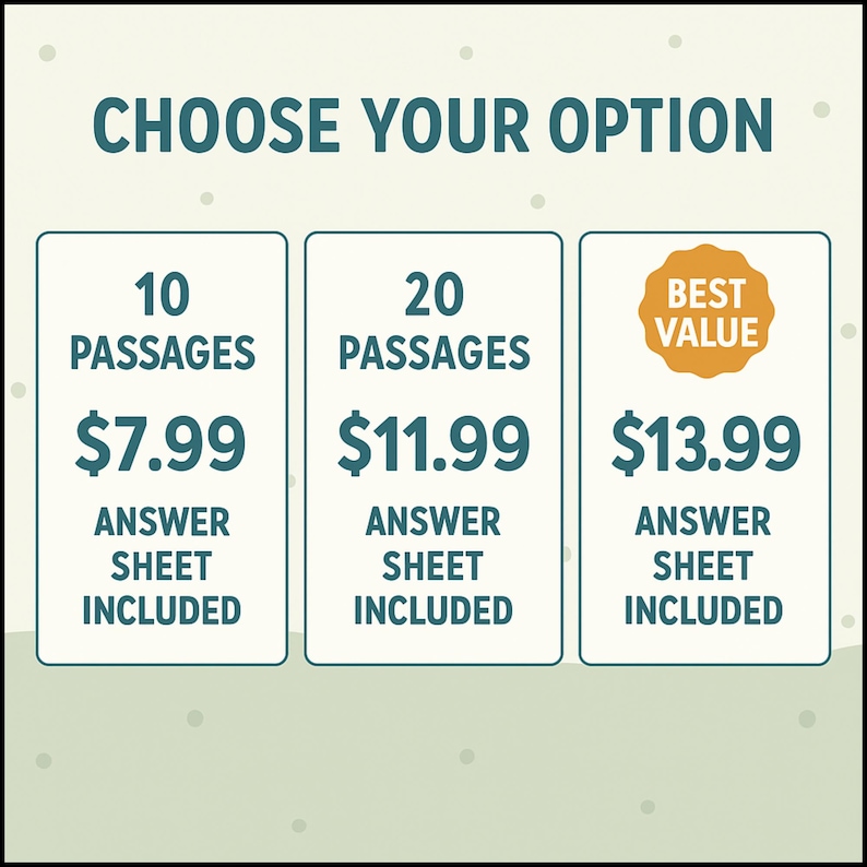 Reading Comprehension Passages for 3rd & 4th Grade – Printable ...