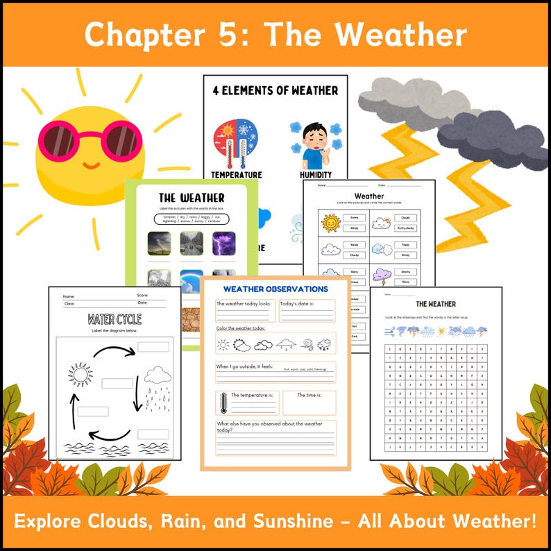 Science Worksheets for Grades 2-3: Plants, Animals, Weather (printable ...