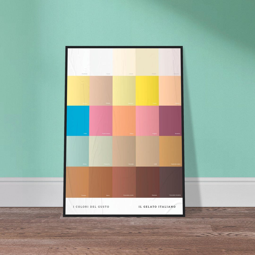 Italian Gelato Color Palette Art Print | Kitchen Decor - Etsy