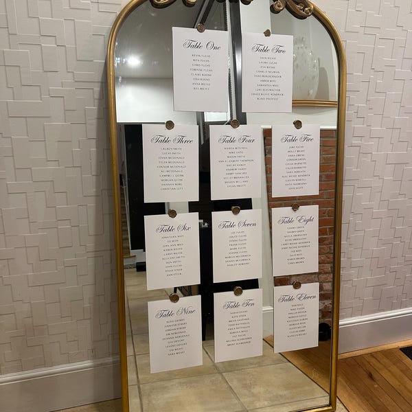Mirror Seating Chart - Etsy
