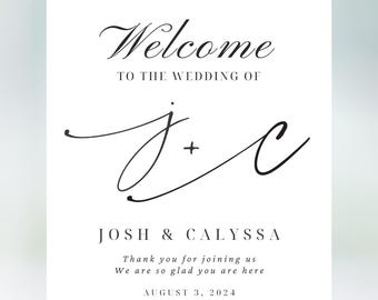 Minimalistic Wedding Welcome Sign - Etsy