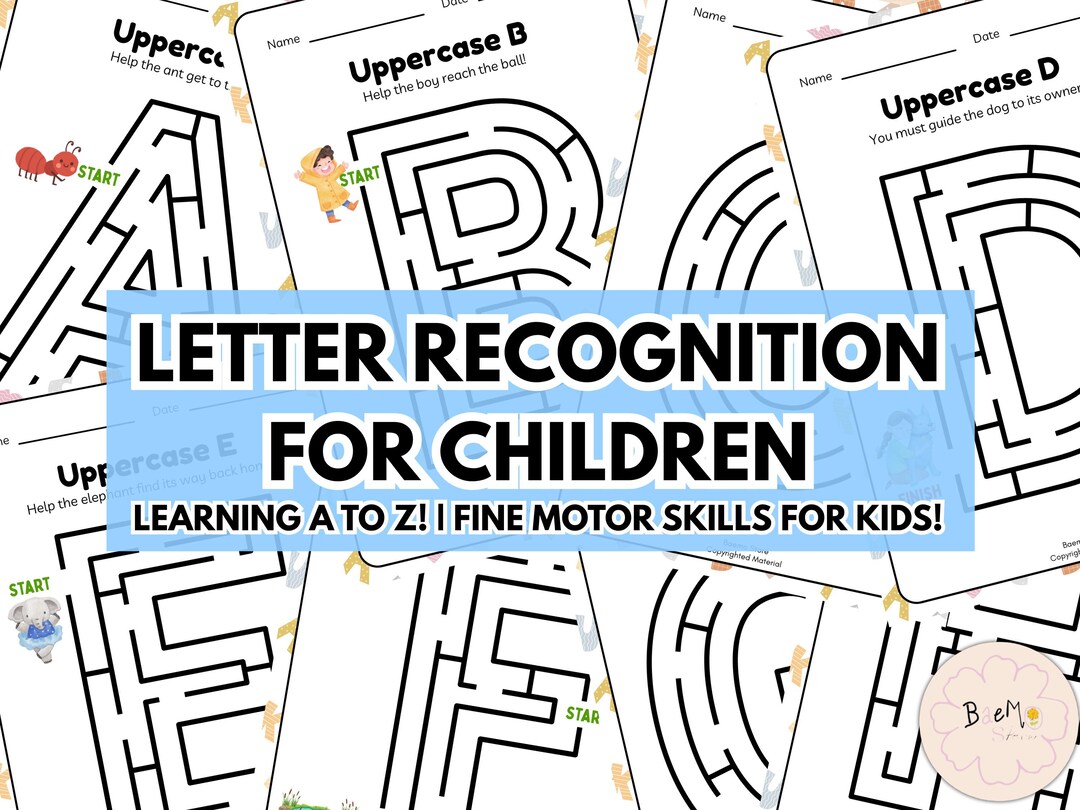 Alphabet Letters Maze Printable Worksheets Learn to Write Kindergarten ...