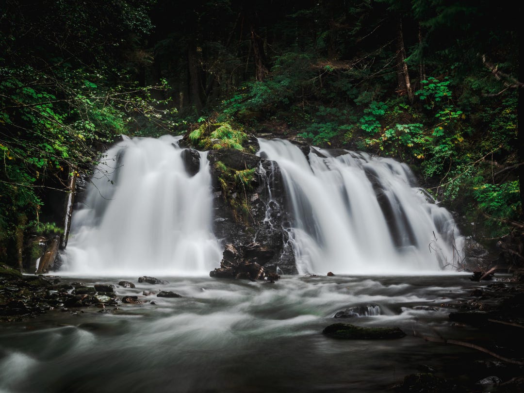 Juneau Alaska Salmon Waterfalls Digital Fine Art Photographic ...