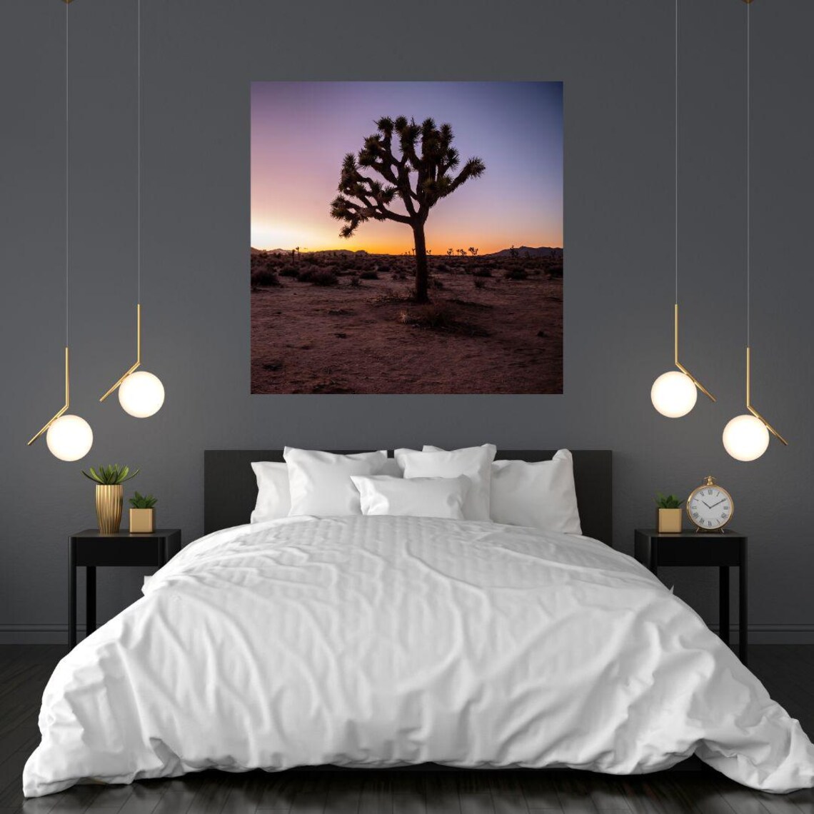 Joshua Tree Print at Sunset | Digital Desert Landscape Fine Photography ...