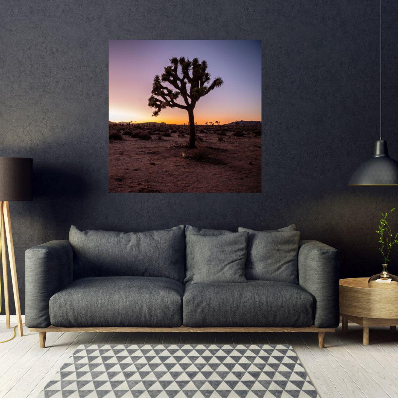 Joshua Tree Print at Sunset | Digital Desert Landscape Fine Photography ...