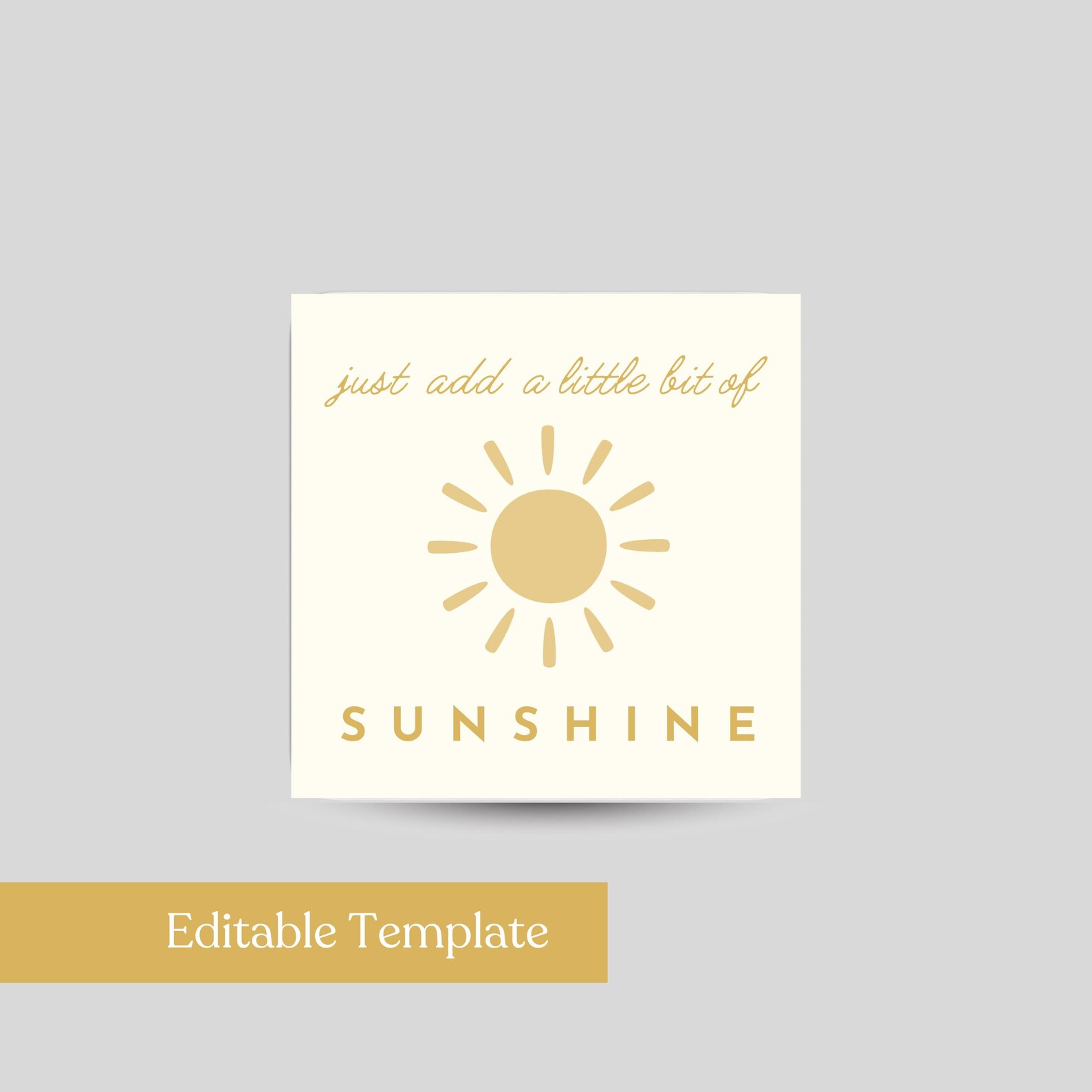 A Little Ray of Sunshine Sticker - Digital Canva Template - Etsy