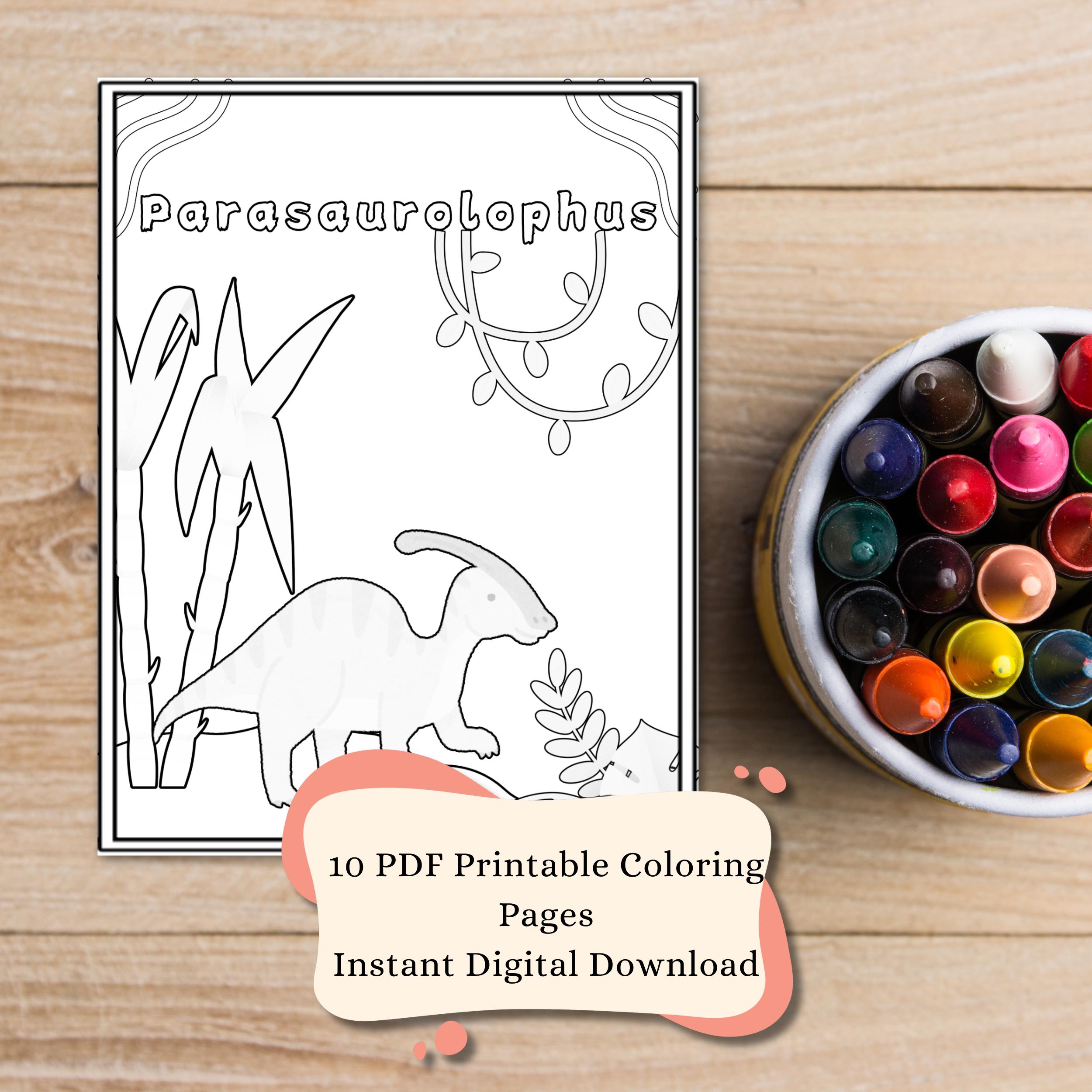10 Printable Coloring Pages Dinosaur Coloring Pages Activity for Kids ...