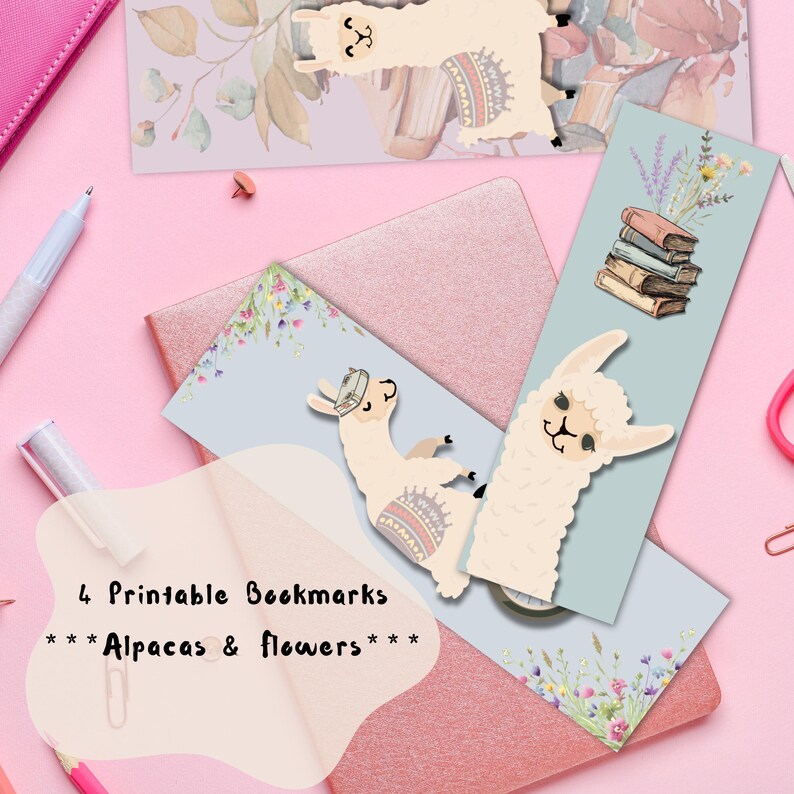 4 PDF & JPG Printable Bookmarks for Kids | Cute Animal Bookmarks ...