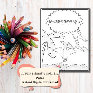 10 Printable Coloring Pages Dinosaur Coloring Pages Activity for Kids ...