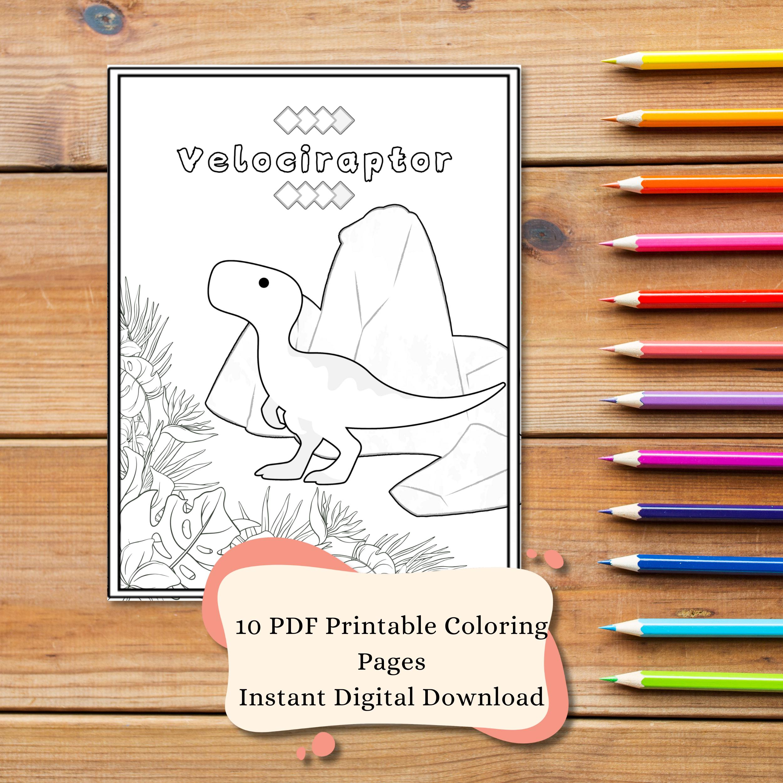10 Printable Coloring Pages Dinosaur Coloring Pages Activity for Kids ...
