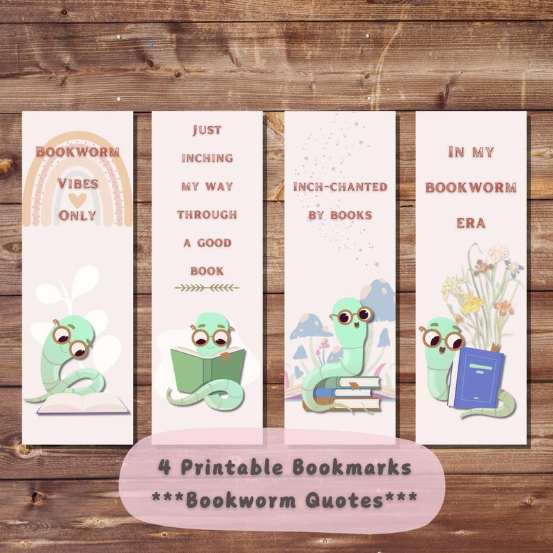 4 PDF & JPG Printable Bookmarks | Printable Bookmarks for Kids ...