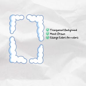 Clouds Frames Clipart Collection | Border Elements | Invitation Icons ...