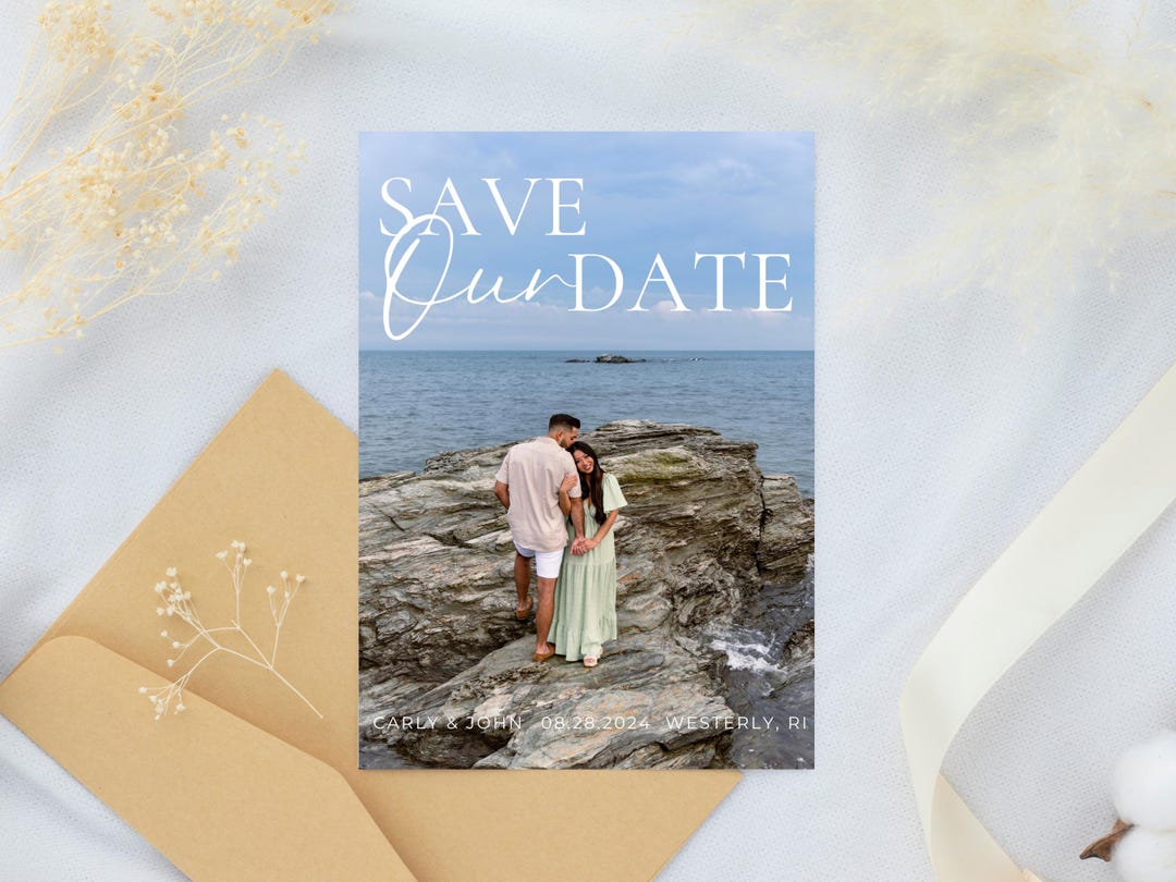 Custom Elegant Save the Date Template - Etsy