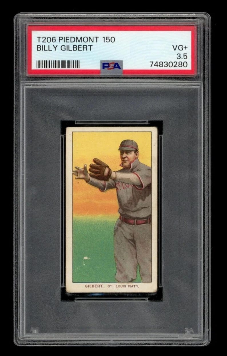 1909-11 T206 Set-break Billy Gilbert Piedmont PSA 3.5 VG+ - Etsy