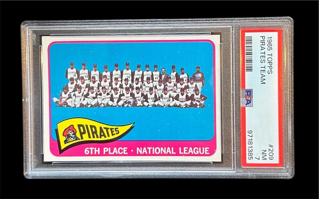 1965 Topps 209 Pittsburgh Pirates Recent PSA 7 NM - Etsy