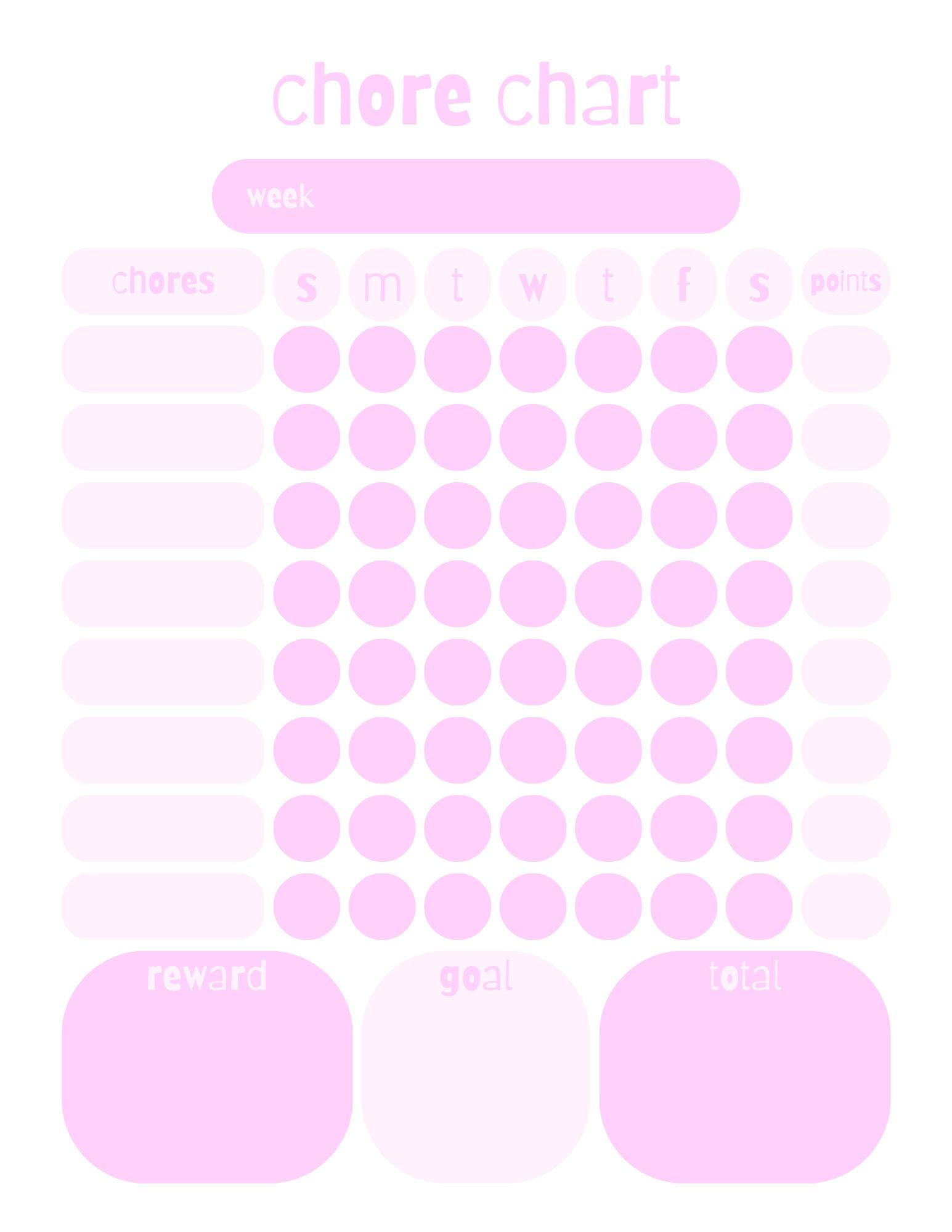 Point Based Chore Chart - Multiple Colors - Etsy