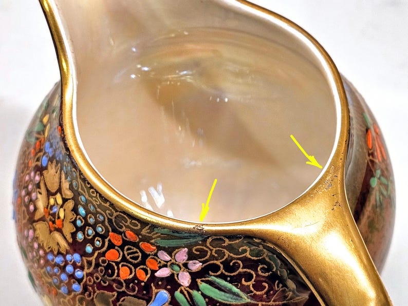 1930s Hand Enamelled Crown Devon Lustreware Creamer Jug Pattern# 5002 ...