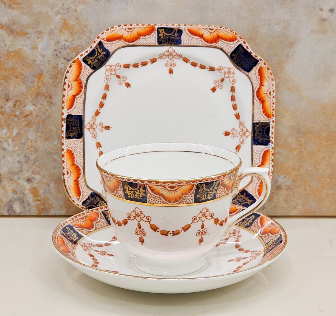 Elegant Colclough Imari 4995 Bone China 3x Trio Tea Sets Cups, Saucers ...