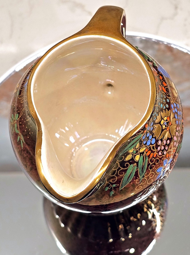 1930s Hand Enamelled Crown Devon Lustreware Creamer Jug Pattern# 5002 ...