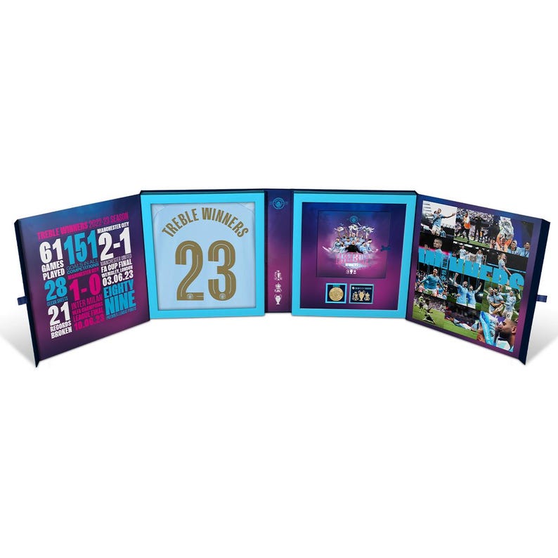 Manchester City Treble Winners Collectors Set - Etsy