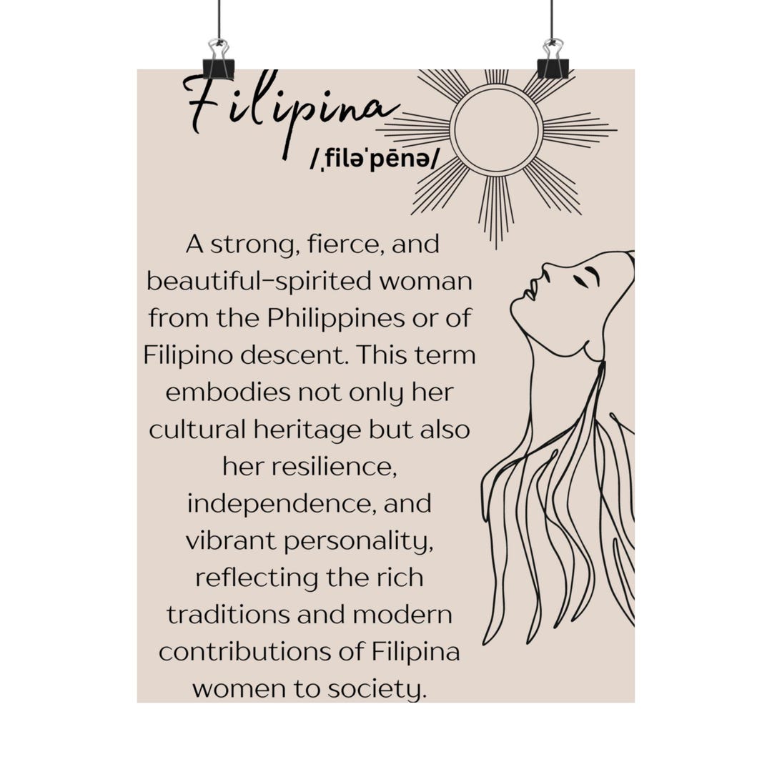 Filipina Spirit Matte Vertical Posters Inspirational Wall Art Home ...