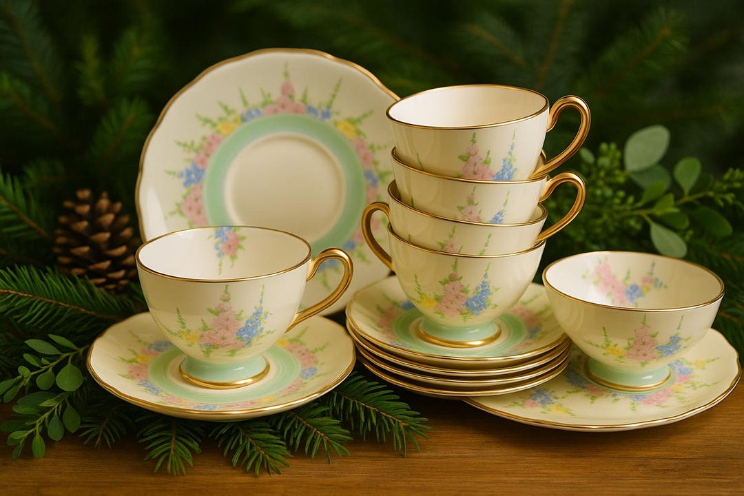Vintage Royal Standard Bone China Tea Set — Floral English Teacups ...