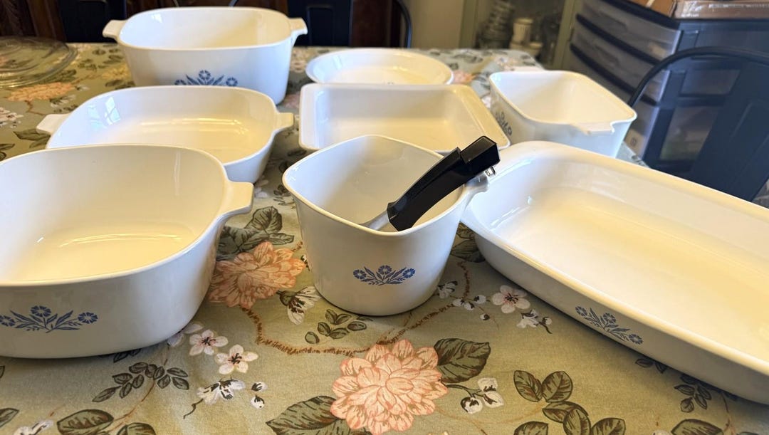 Vintage Corningware Blue Cornflower Bakeware | P-series Casseroles ...
