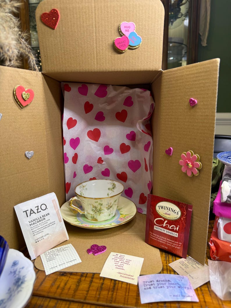 Vintage Teacup & Mystery Book Gift Box – Cozy Reader Set - Etsy