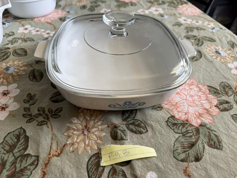 Vintage Corningware Blue Cornflower Casserole: USA Pyroceram Bakeware ...