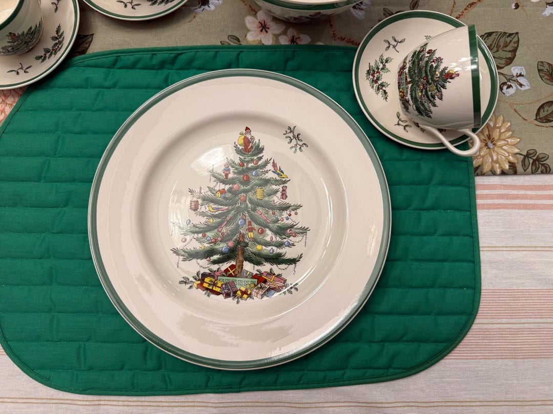 Vintage Spode Christmas Tree Dinnerware and Serving – Holiday China ...