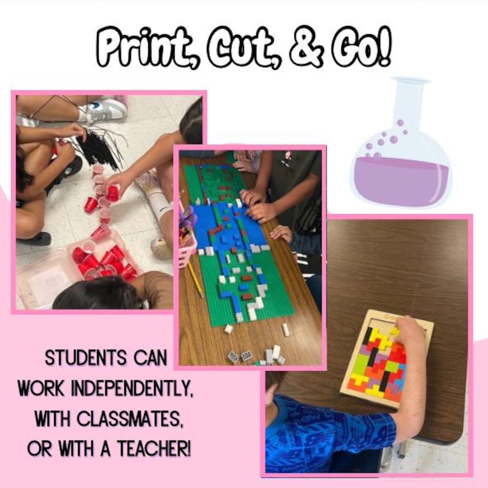 STEM Bins -labels, Directions, and Game Cards - Elementary School ...