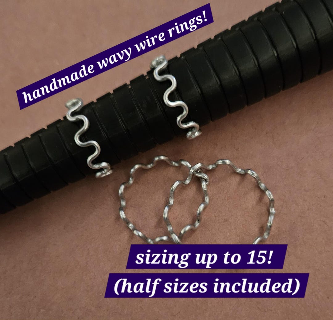 Handmade Wavy Wire Rings - Etsy