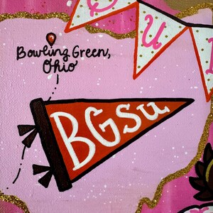 11”x14” College Girls Dorm Room Canvas Wall Art Decor School Spirit ...