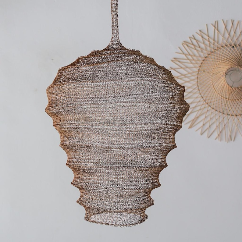 Wire Mesh Pendant Light Tiga Design,mesh Metal Lamp, Mesh Metal Lantern ...