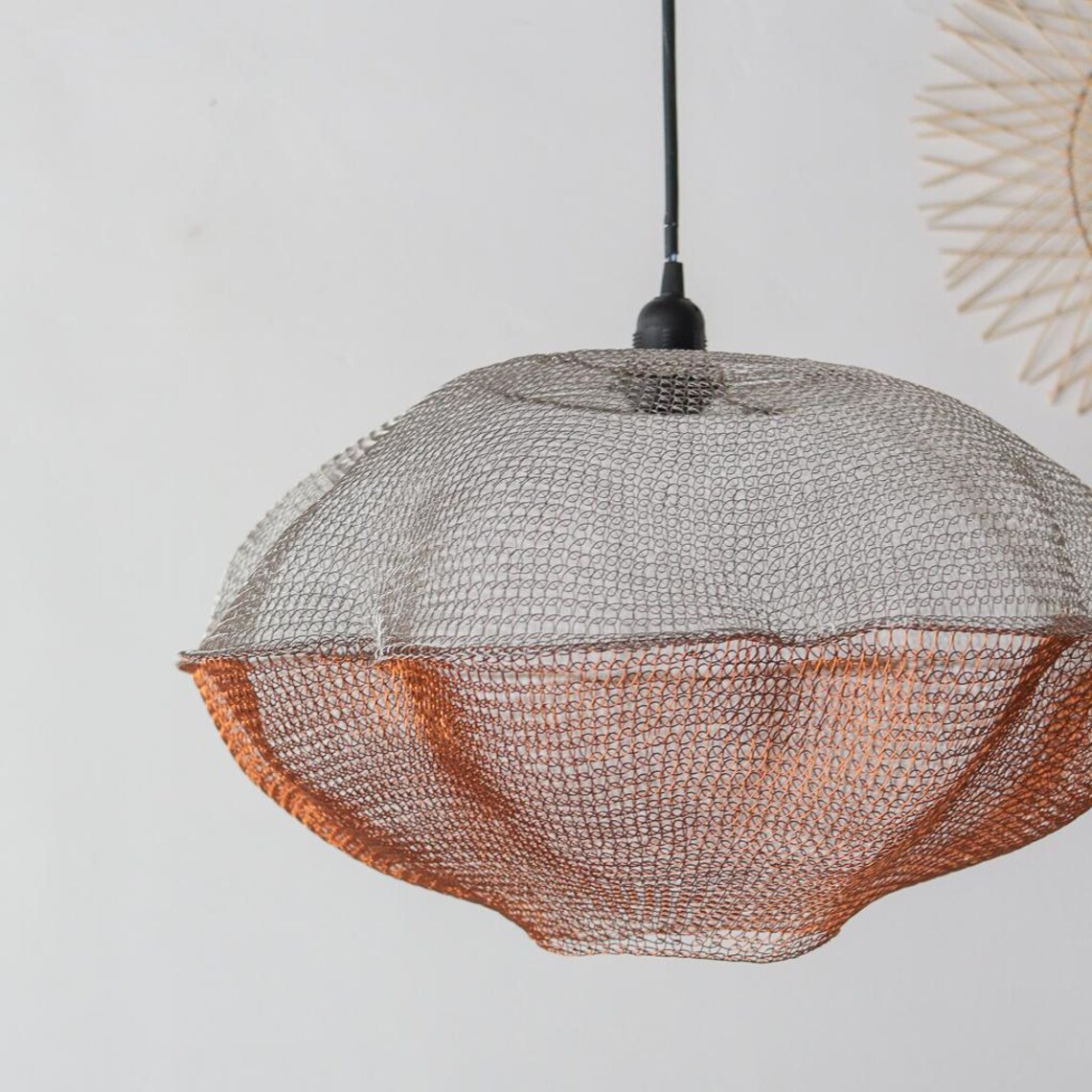 Mesh Metal Pendant Light, Mesh Metal Ceiling Light,wire Mesh Copper ...