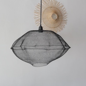 Handmade Mesh Ceiling Light in Black Cloud Design ,wire Mesh Chandelier ...
