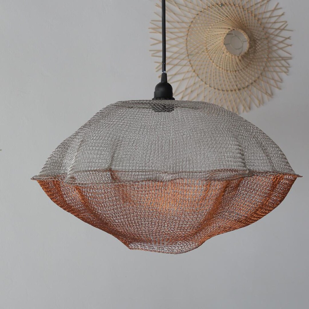 Mesh Metal Pendant Light, Mesh Metal Ceiling Light,wire Mesh Copper ...