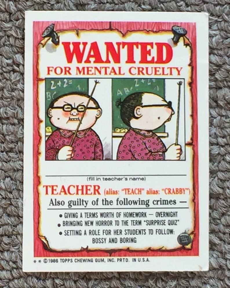 Garbage Pail Kids Sticker Cards Snooty Sam and U S Arnie From 1986 ...