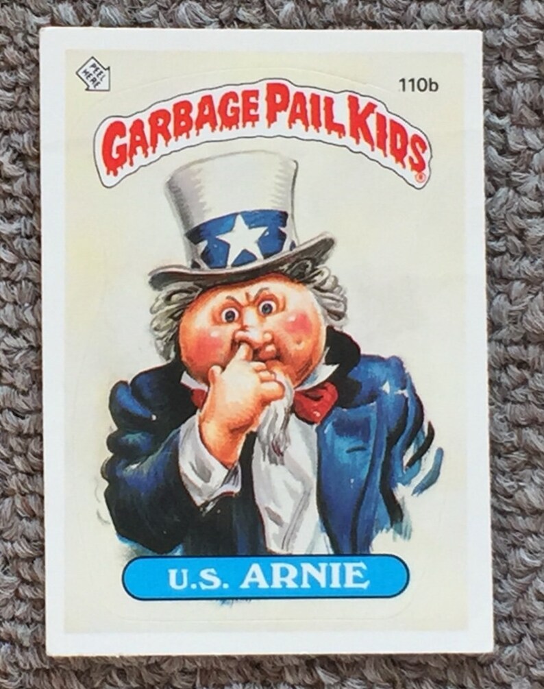 Garbage Pail Kids Sticker Cards Snooty Sam and U S Arnie From 1986 ...
