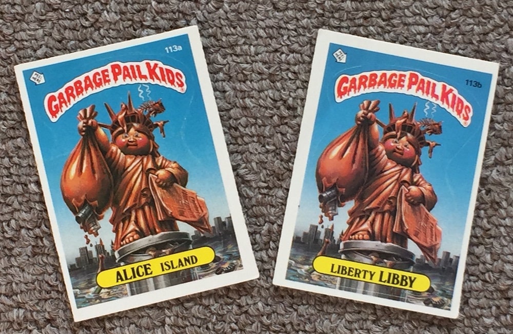 Garbage Pail Kids Sticker Cards Alice Island and Liberty Libby From ...