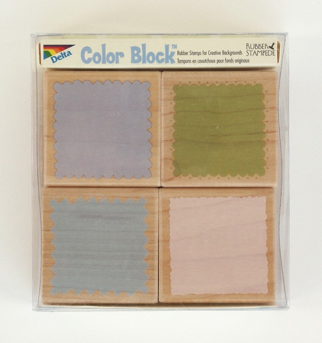 Color Block Rubber Stamp Kit - Etsy