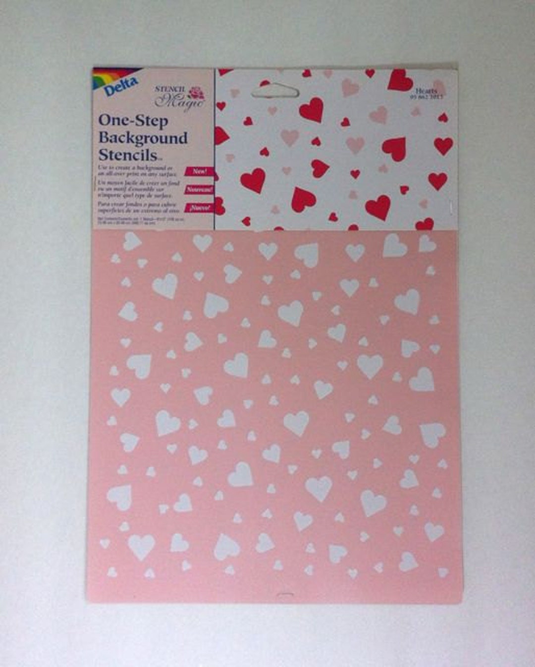 Heart Background Stencil - Allover Heart Pattern - Valentine Hearts ...